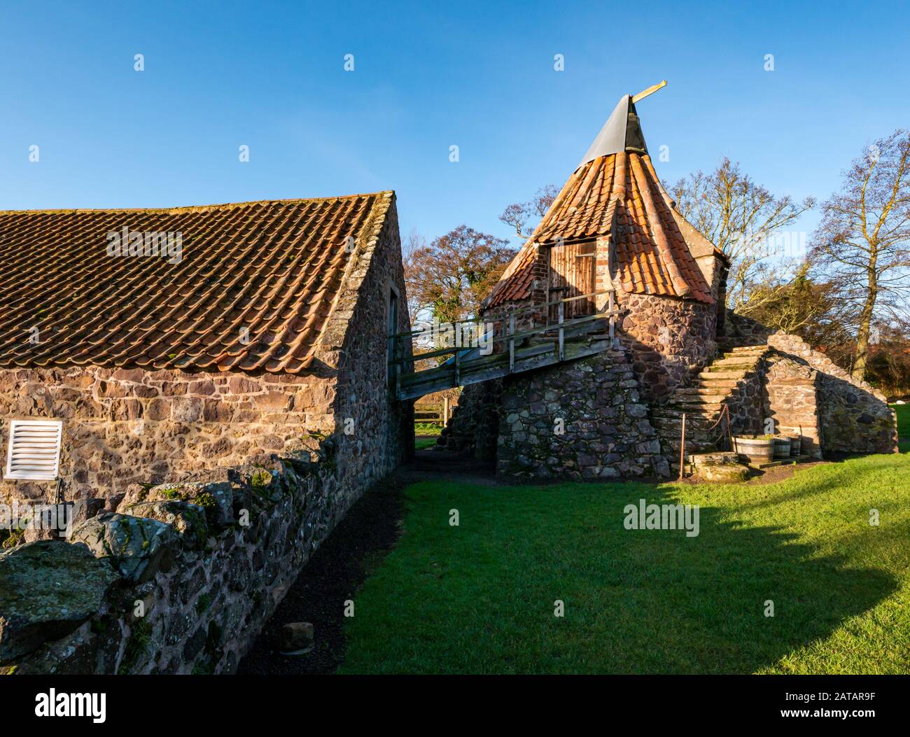 Quirky 18th century mill, Preston Mill, East Linton, East Lothian ...