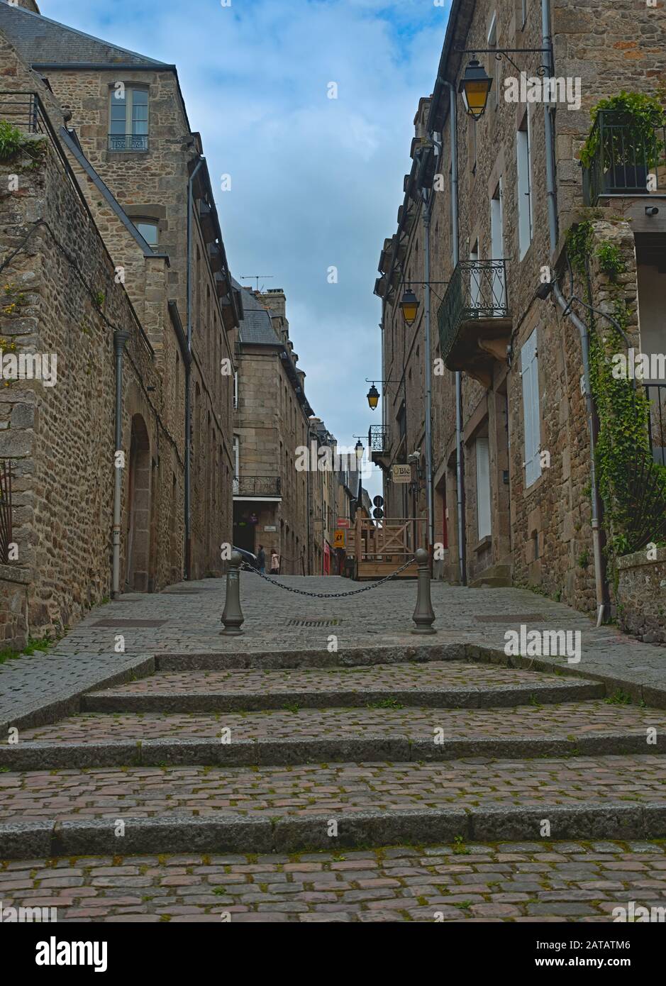 Street scene in dinan france hi-res stock photography and images - Alamy