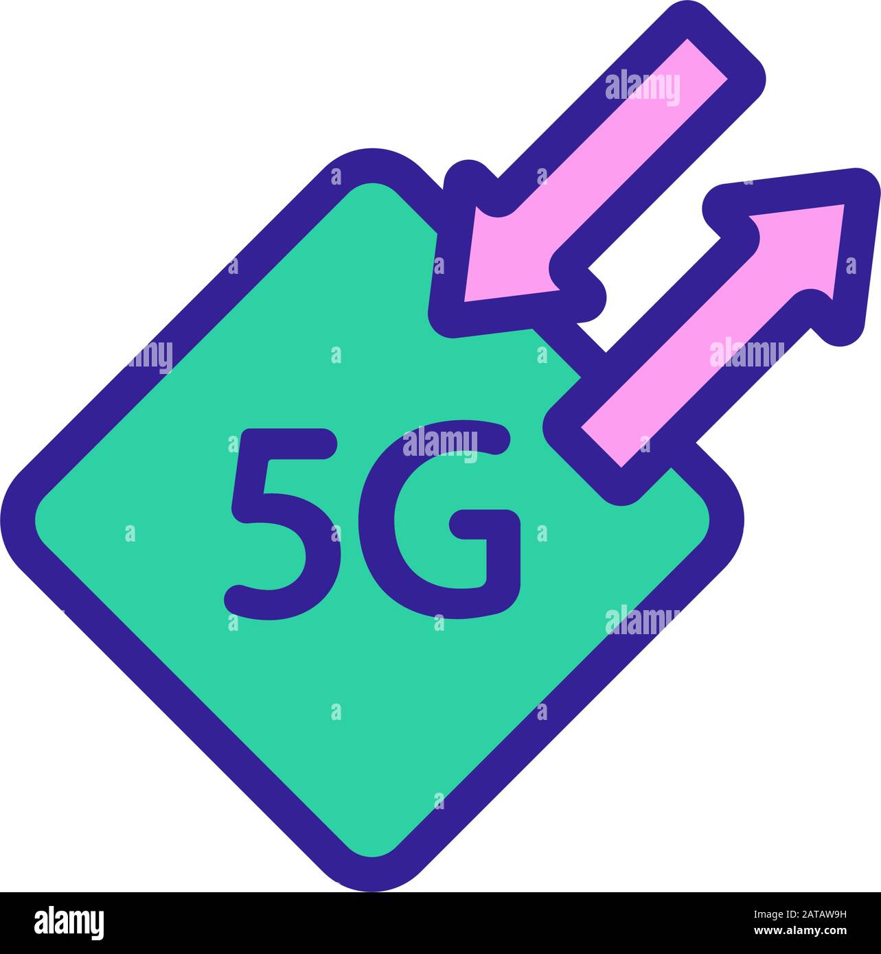 High speed internet icon vector. Isolated contour symbol illustration ...