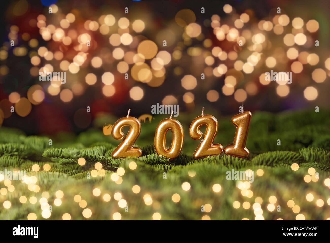 Holiday background Happy New Year 2021. Numbers of year 2021 made by ...