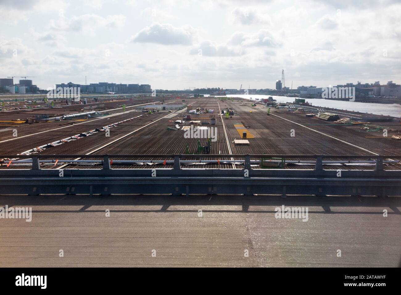 Construction work to do with the expansion of runway and other ...