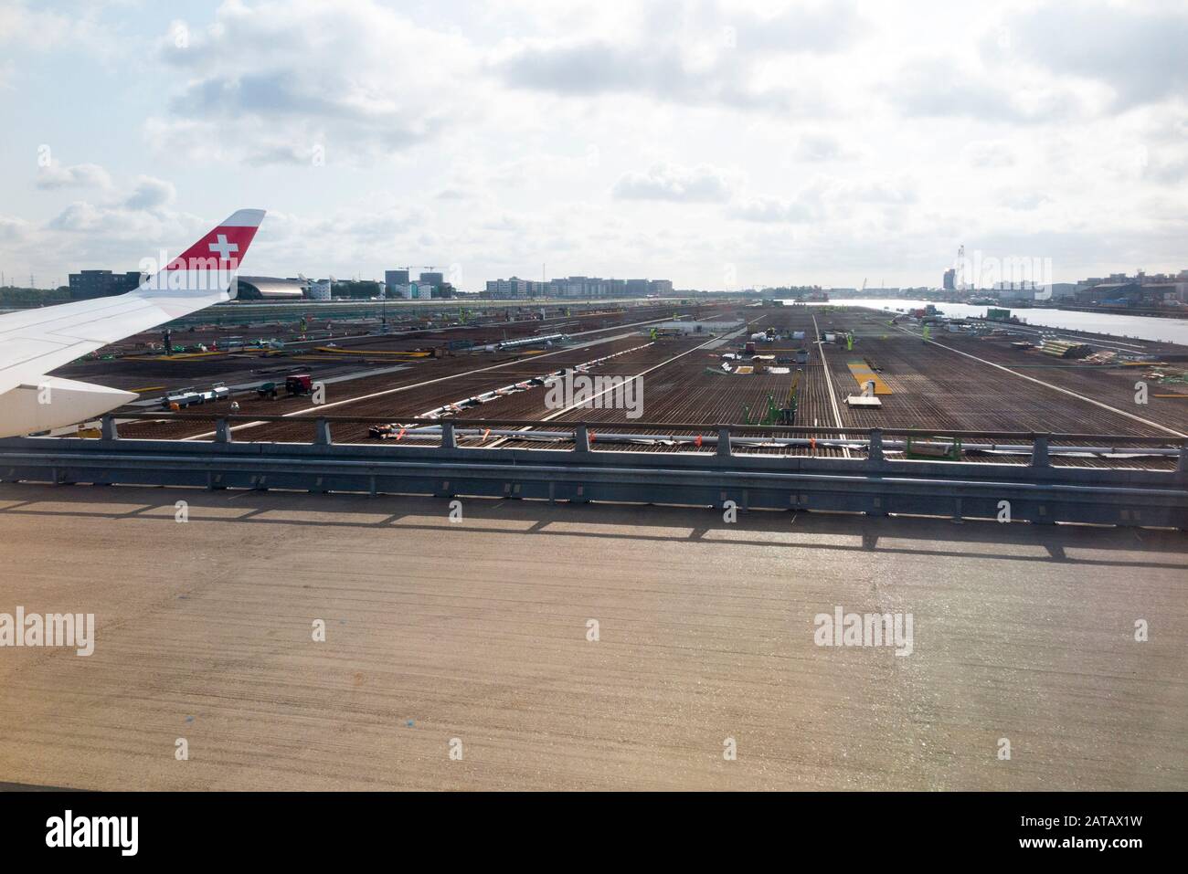 Construction work to do with the expansion of runway and other ...