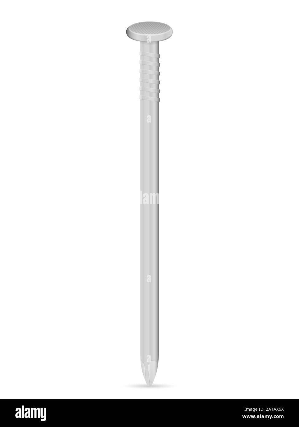 Nail on a white background. Vector illustration Stock Photo - Alamy
