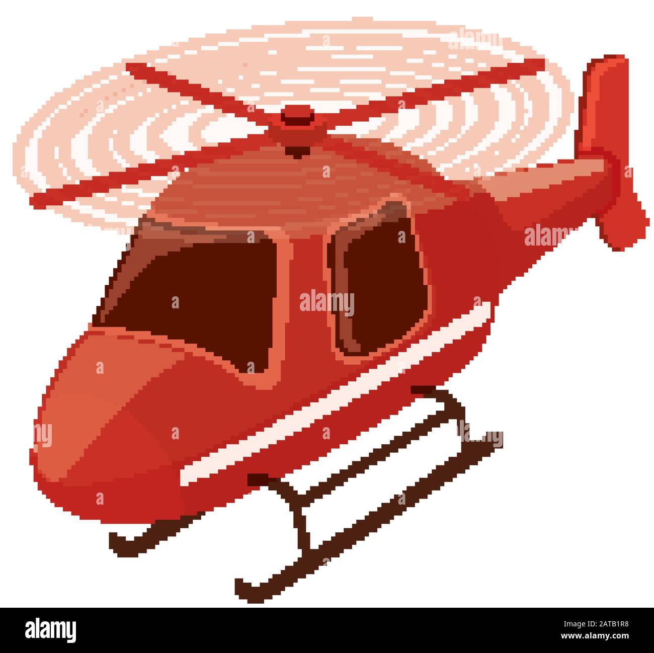 Red helicopter on white background illustration Stock Vector Image ...