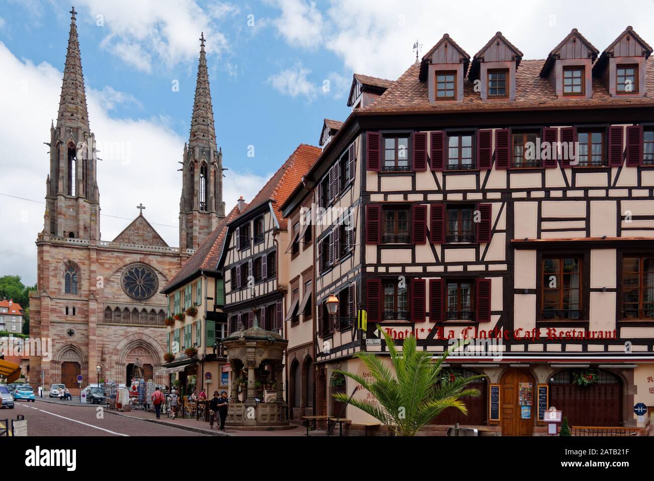 Streets and squares of Obernai Stock Photo - Alamy