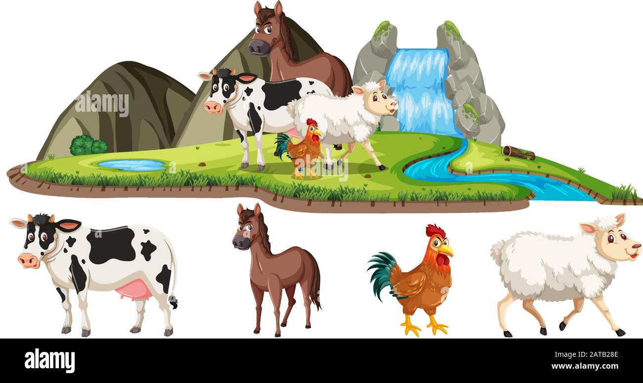 Baby sheep on ground Stock Vector Images - Alamy