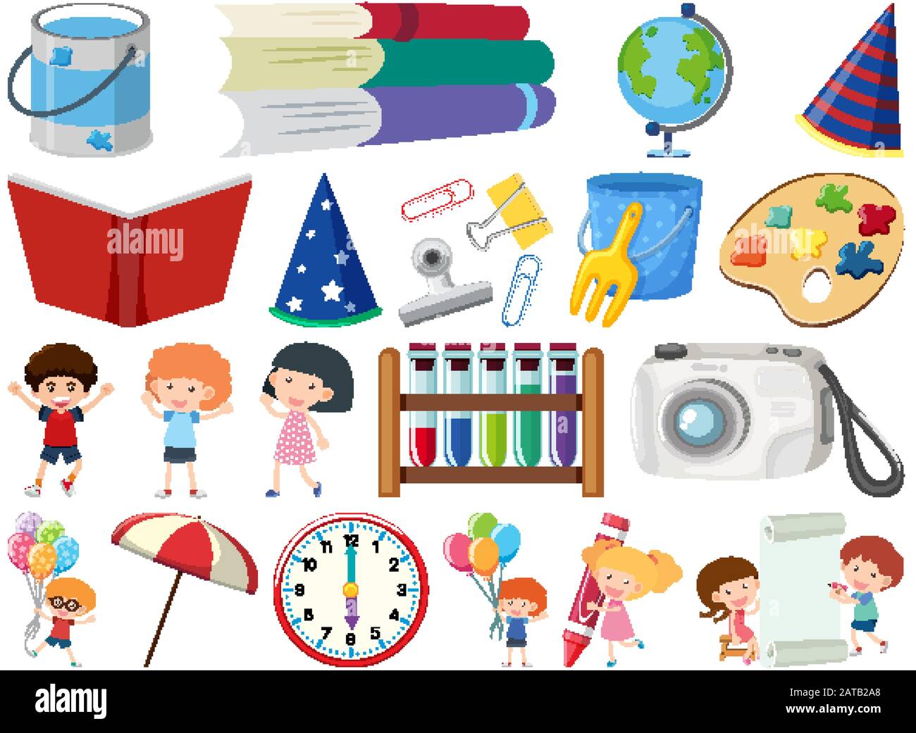 Bucket of paints Stock Vector Images - Alamy