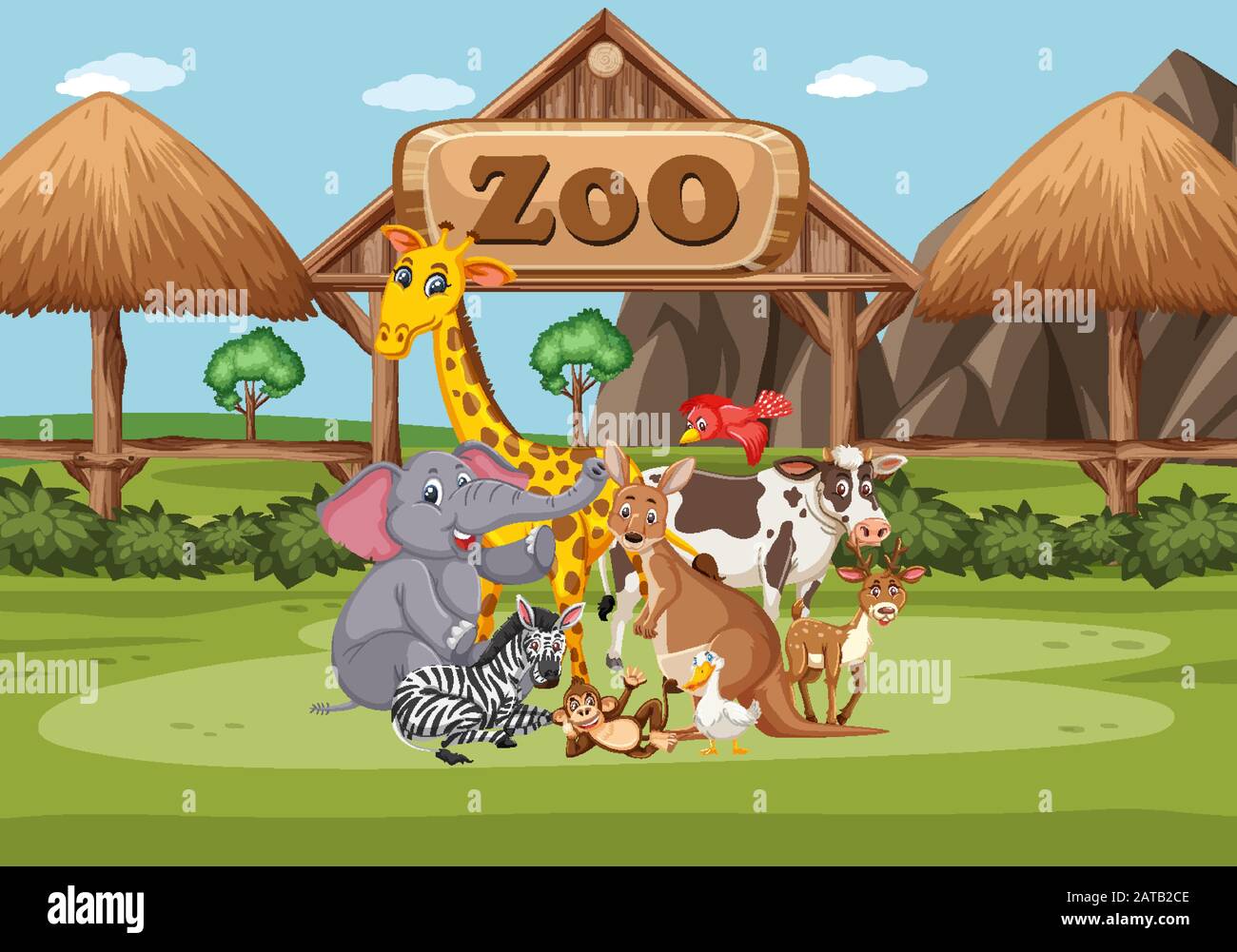 Feathers and wild animals outdoors Stock Vector Images - Alamy