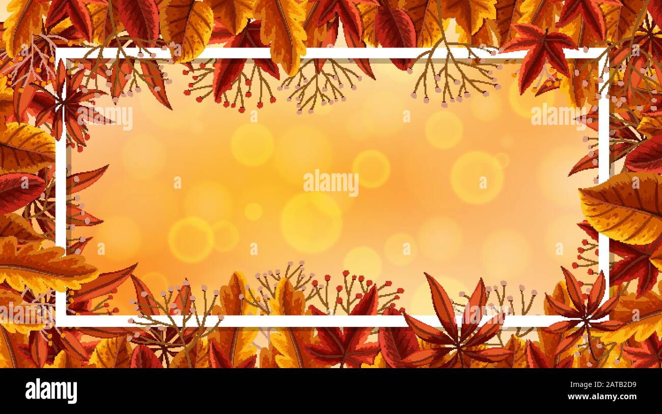 Border template with nature theme in background illustration Stock ...