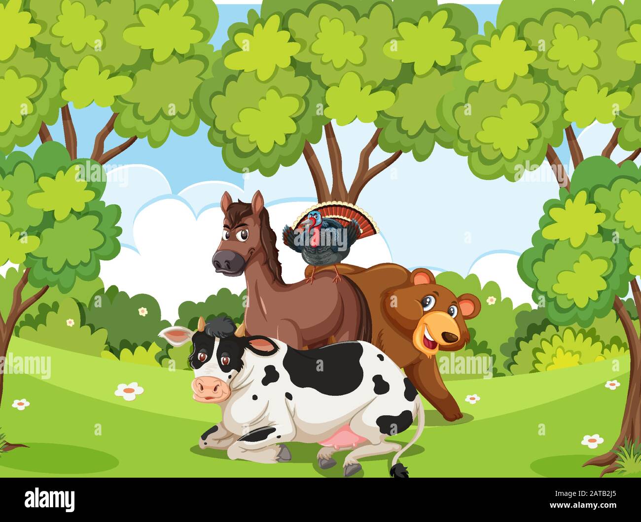 Horse wild turkey Stock Vector Images - Alamy