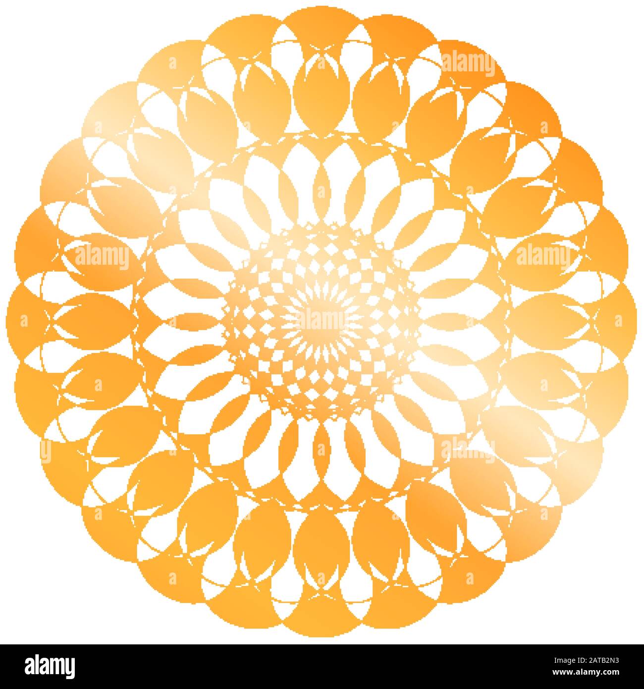 Mandala pattern design in orange color illustration Stock Vector Image ...