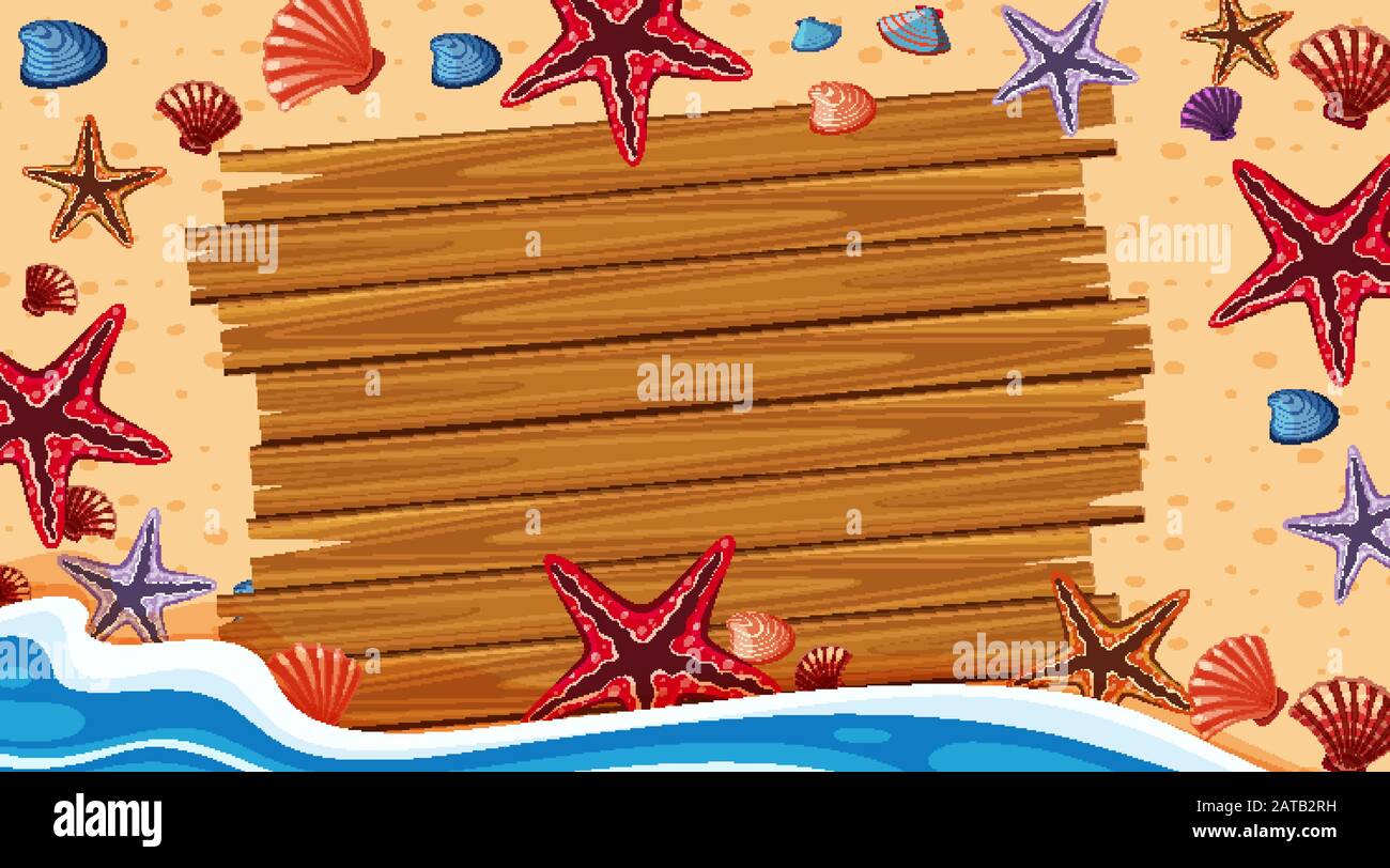 Border template with summer theme in background illustration Stock ...