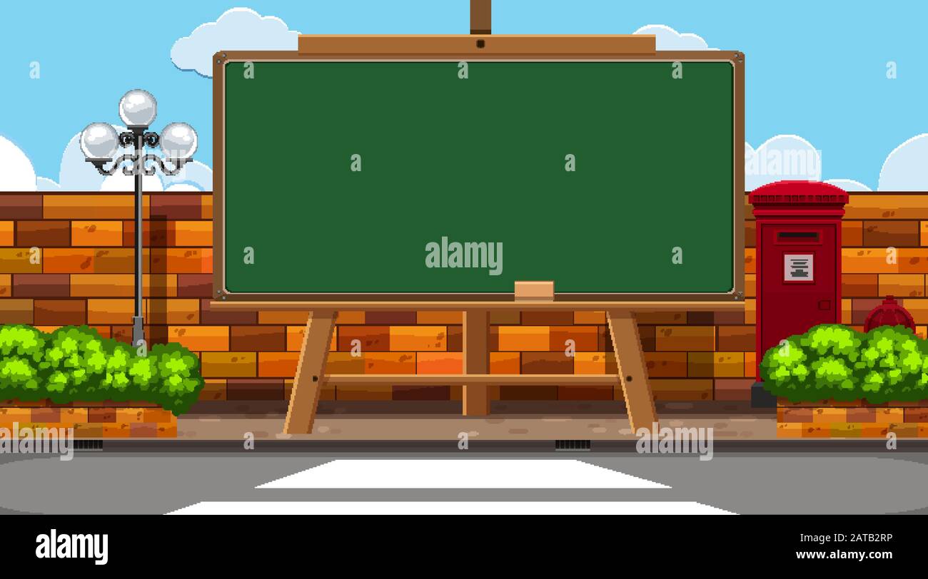 Border template wtih street in background illustration Stock Vector ...