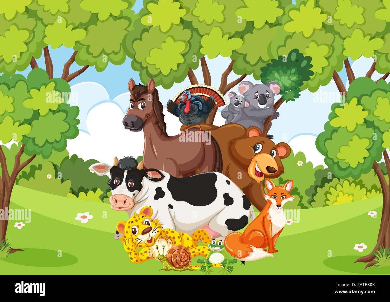 Horse wild turkey Stock Vector Images - Alamy