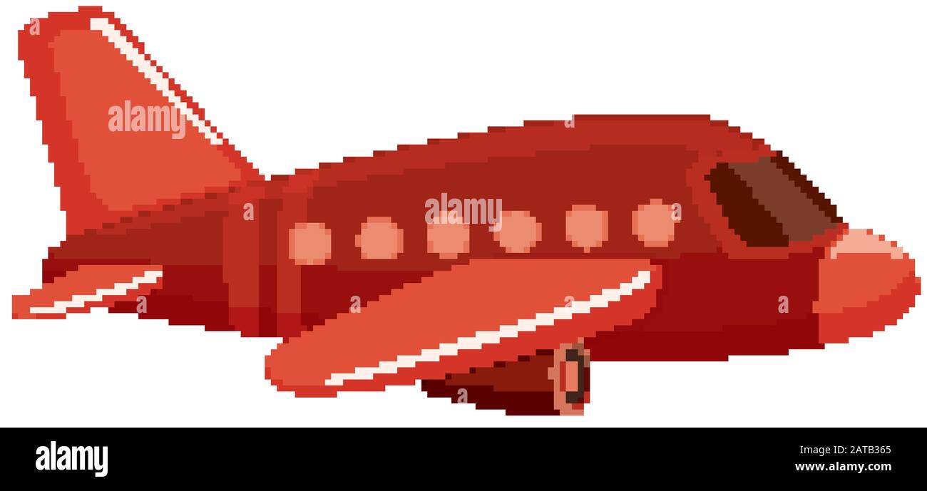 Single picture of red airplane illustration Stock Vector Image & Art ...