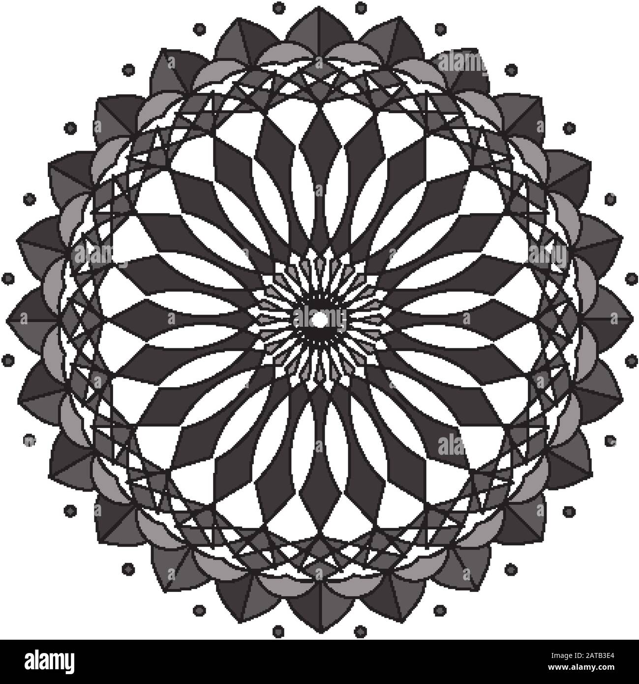 Mandala pattern design in gray color illustration Stock Vector Image ...