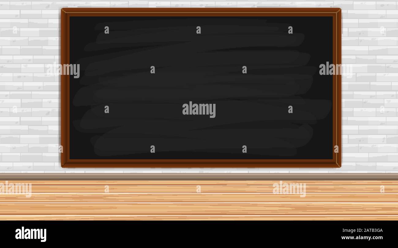 Blackboard template on the wall illustration Stock Vector Image & Art ...