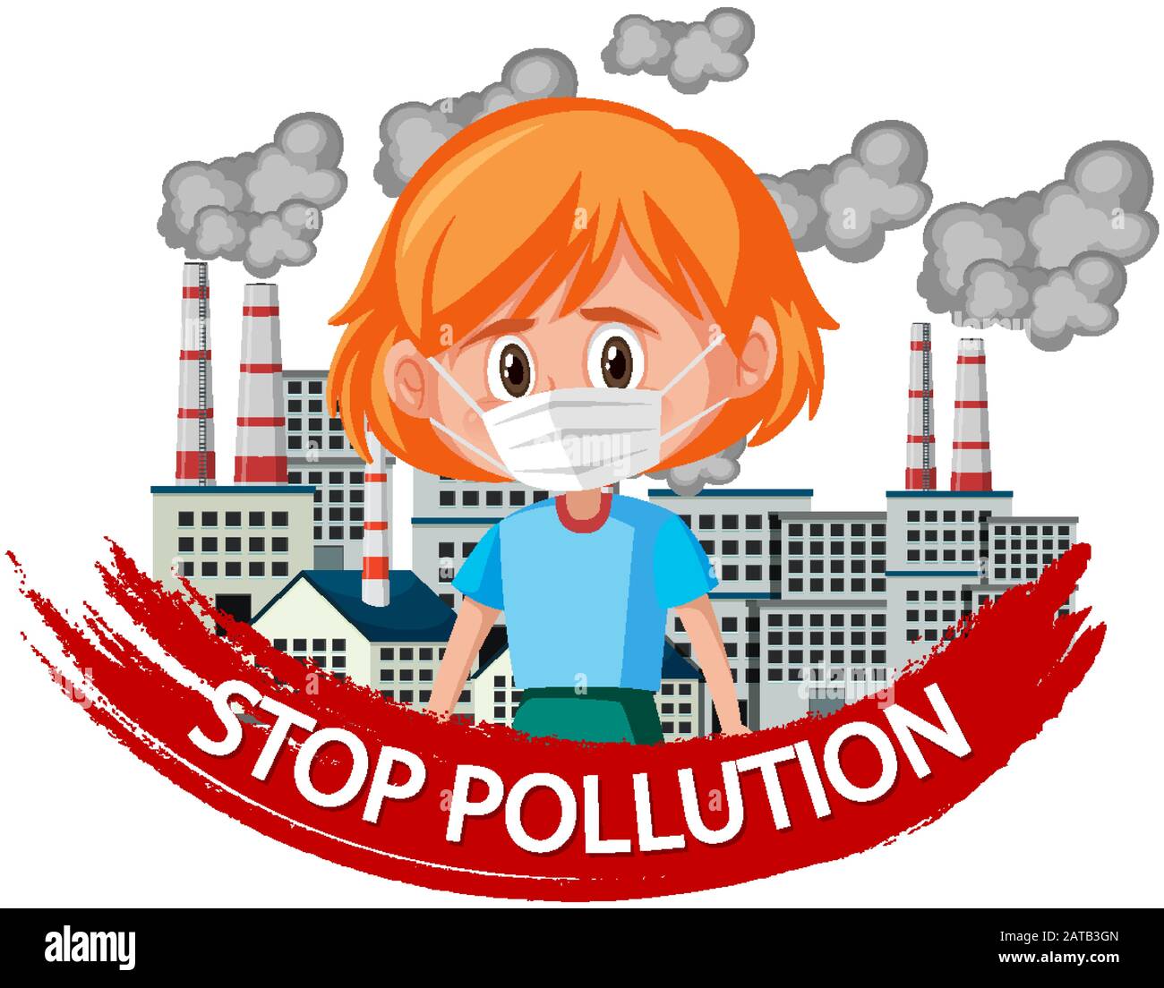 Stop polluting sign Stock Vector Images - Alamy