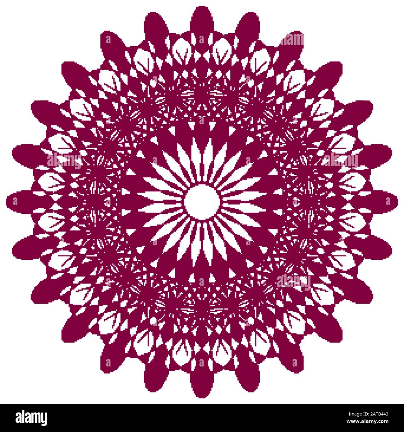 Mandala pattern design in red color illustration Stock Vector Image ...