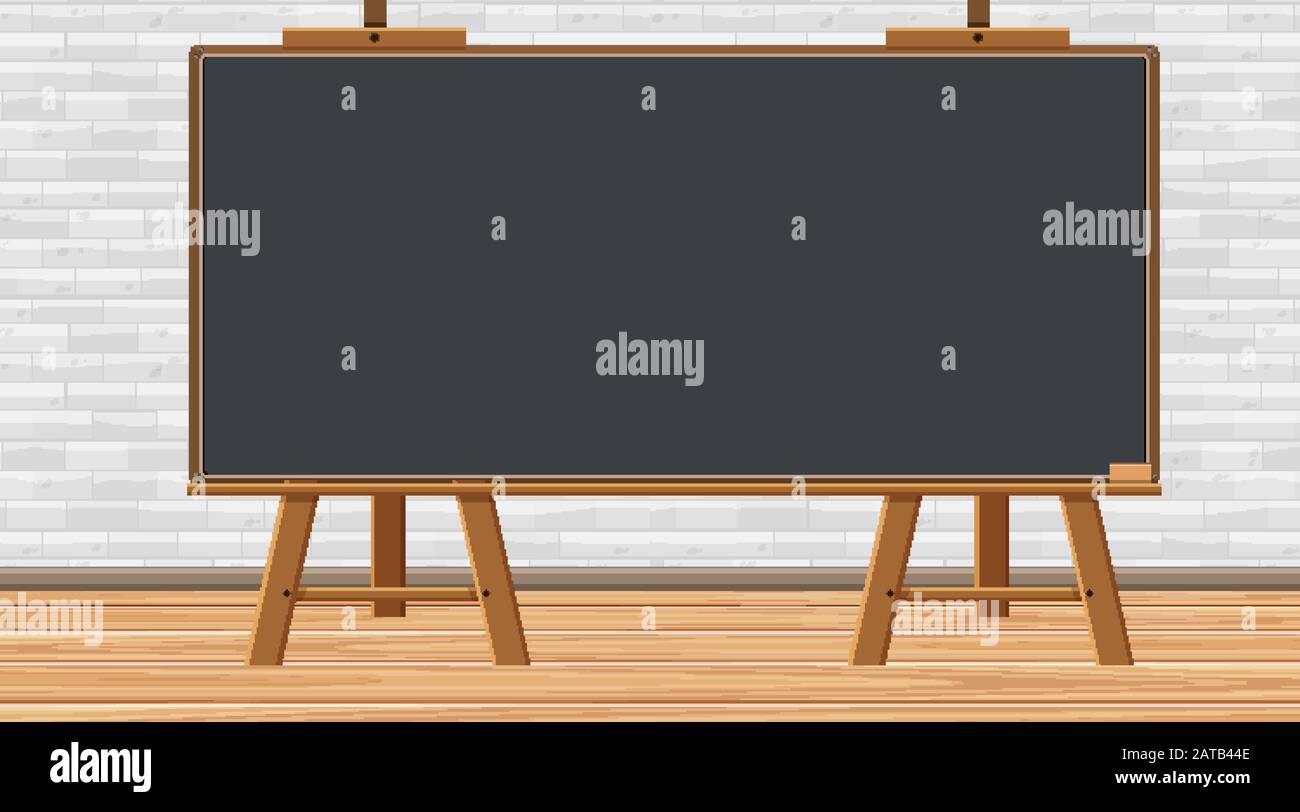 Blackboard template on the wall illustration Stock Vector Image & Art ...