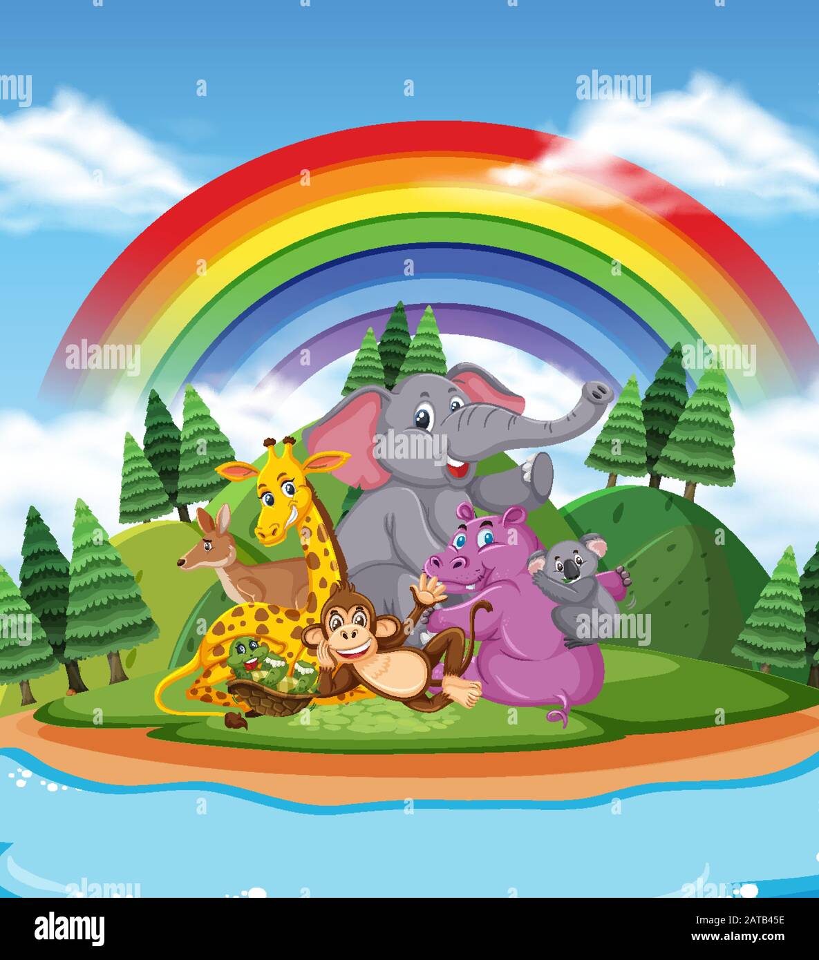 Group many african animals Stock Vector Images - Alamy