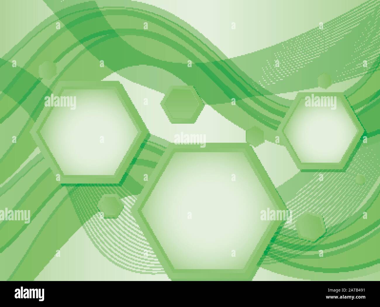 Background design with green hexagon patterns illustration Stock Vector ...