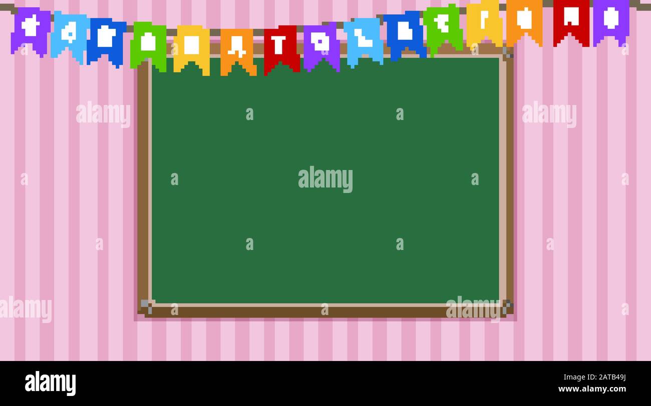 Blackboard template on the wall illustration Stock Vector Image & Art ...