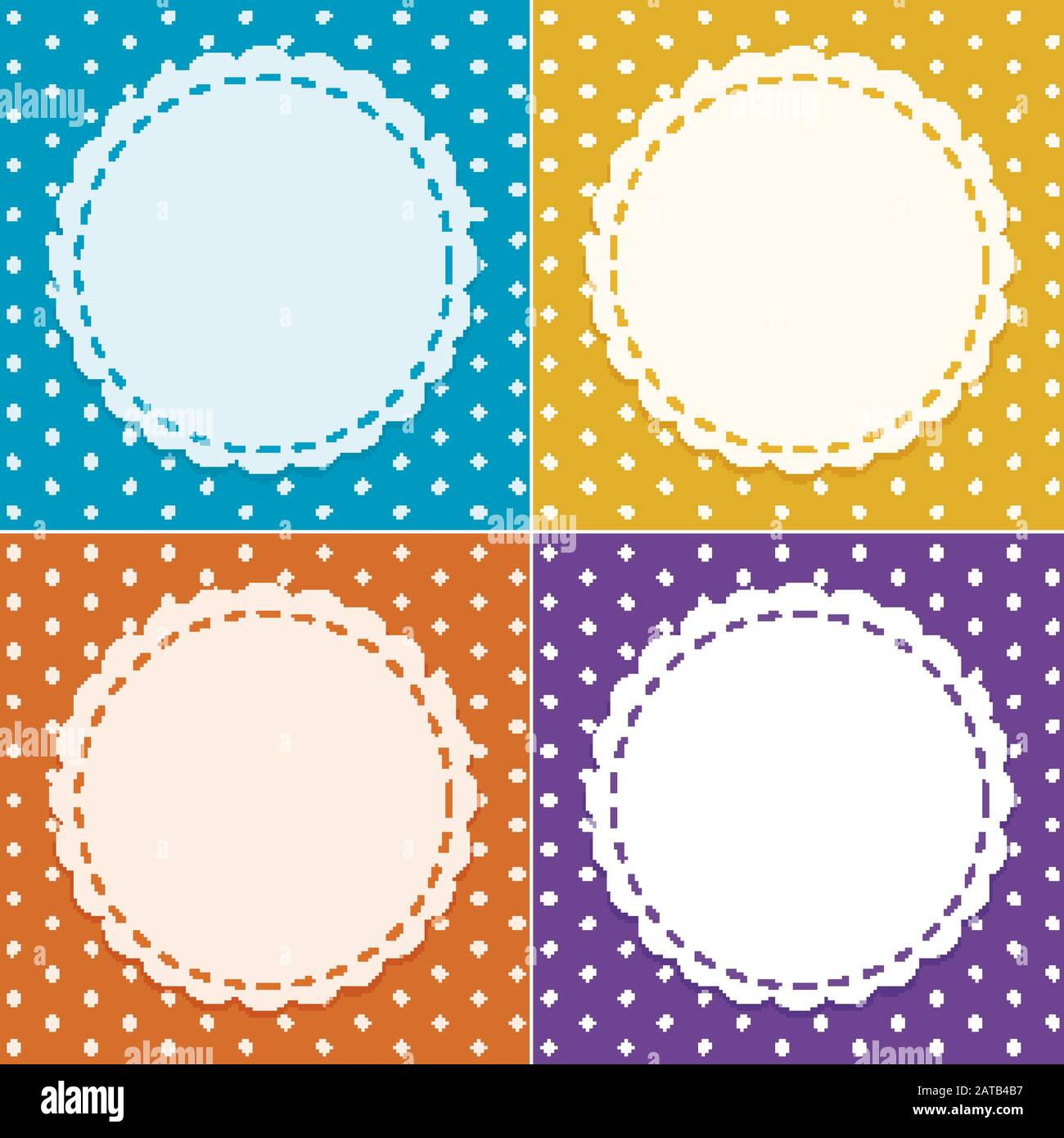 Background template with round frame illustration Stock Vector Image ...