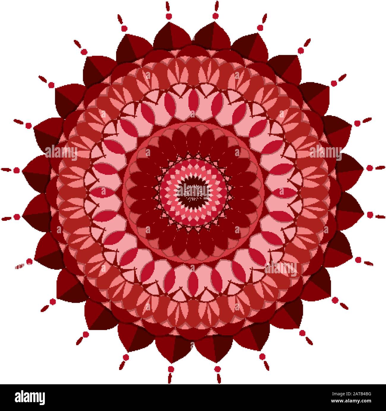 Mandala pattern design in red color illustration Stock Vector Image ...