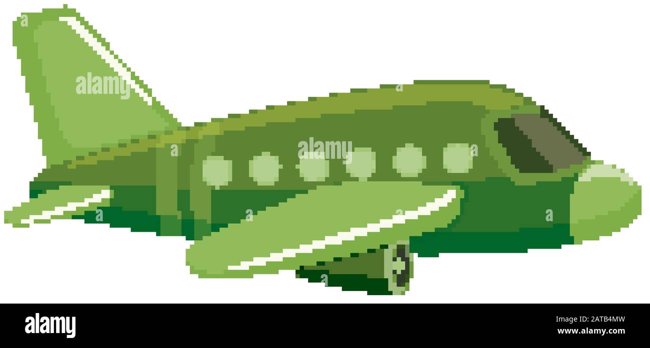 Single picture of green jet plane illustration Stock Vector Image & Art ...