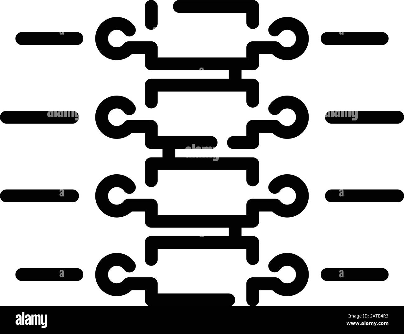 Vertebral column icon, outline style Stock Vector Image & Art - Alamy