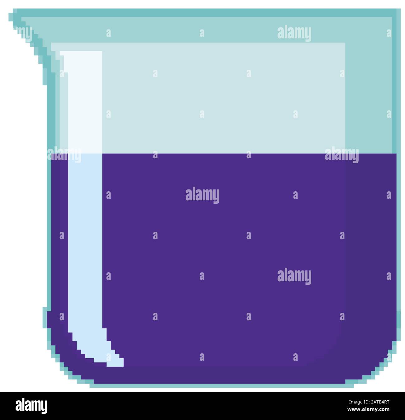 Beaker with blue liquid inside illustration Stock Vector Image & Art ...