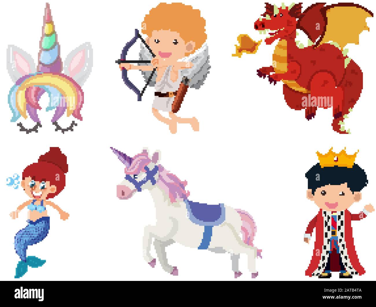 Set of isolated objects theme fairytale illustration Stock Vector Image ...