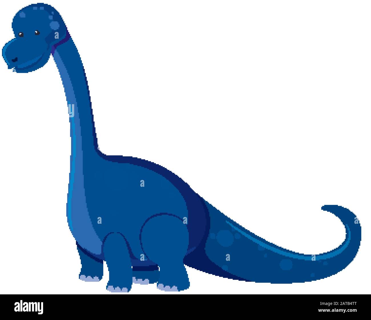 Single picture of brontosaurus in blue illustration Stock Vector Image ...