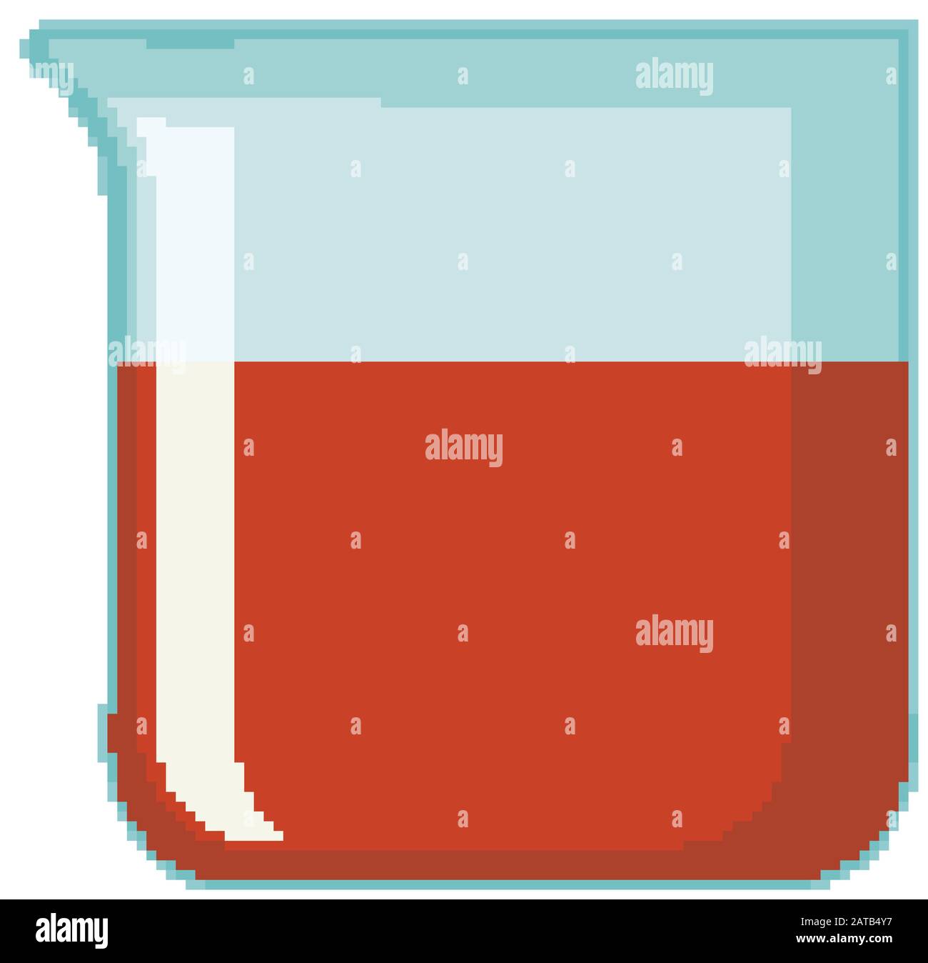 Beaker with red chemical inside illustration Stock Vector Image & Art ...