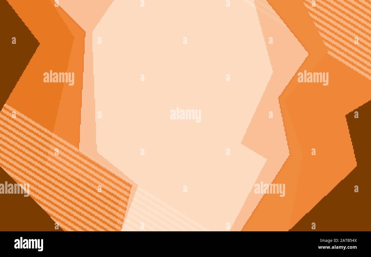 Background design with orange abstract patterns illustration Stock ...