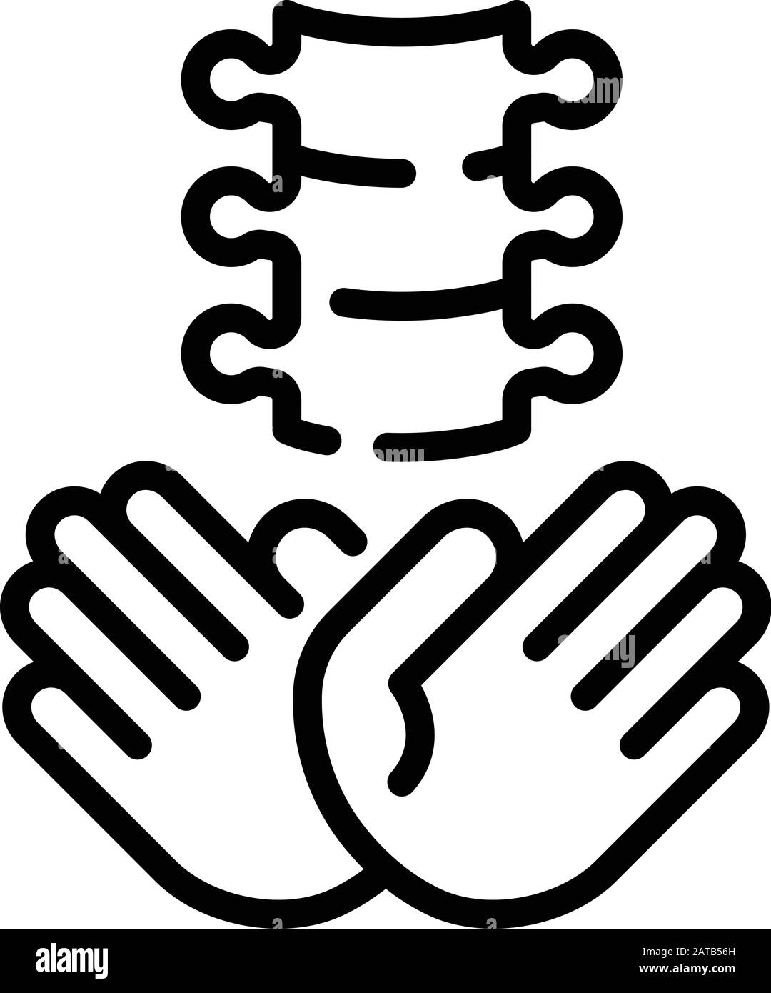 Spine and arms icon, outline style Stock Vector Image & Art - Alamy