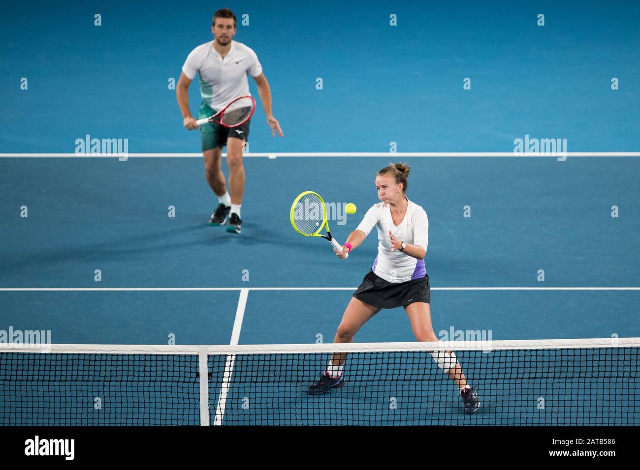 Melbourne, Australia. 1st Feb, 2020. Barbora Krejcikova of Czech Republic and Nikola Mektic of ...