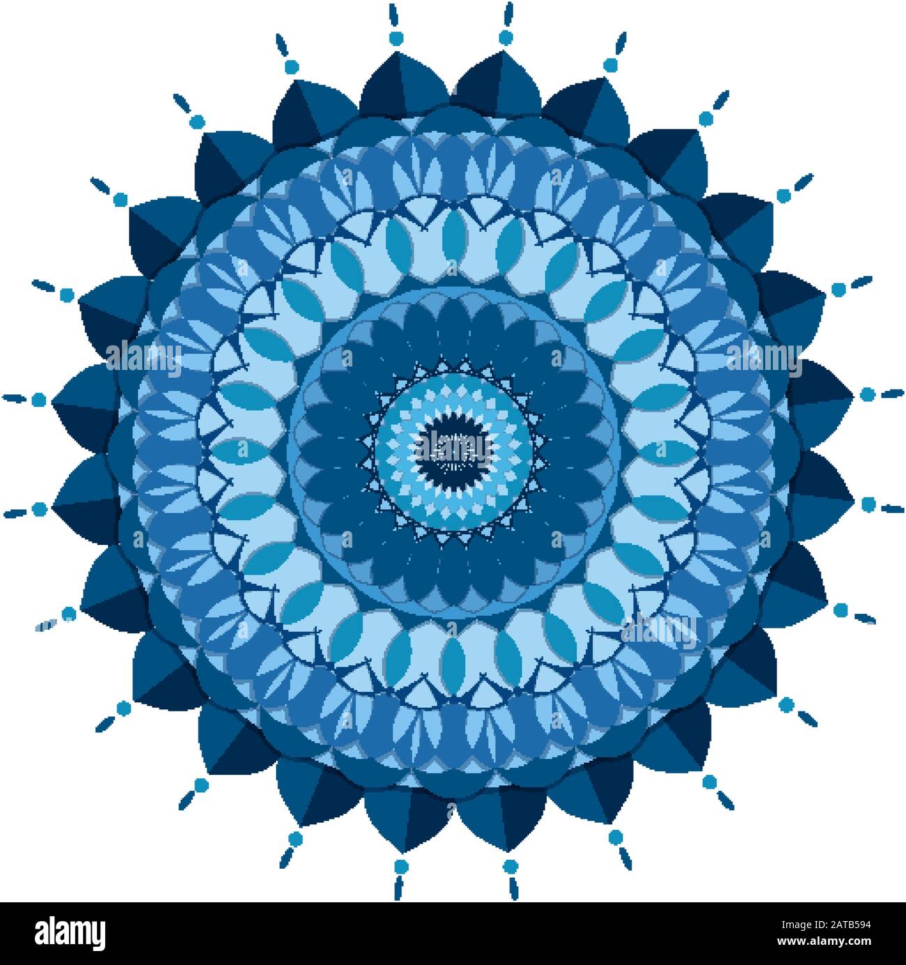 Mandala pattern design in blue color illustration Stock Vector Image ...