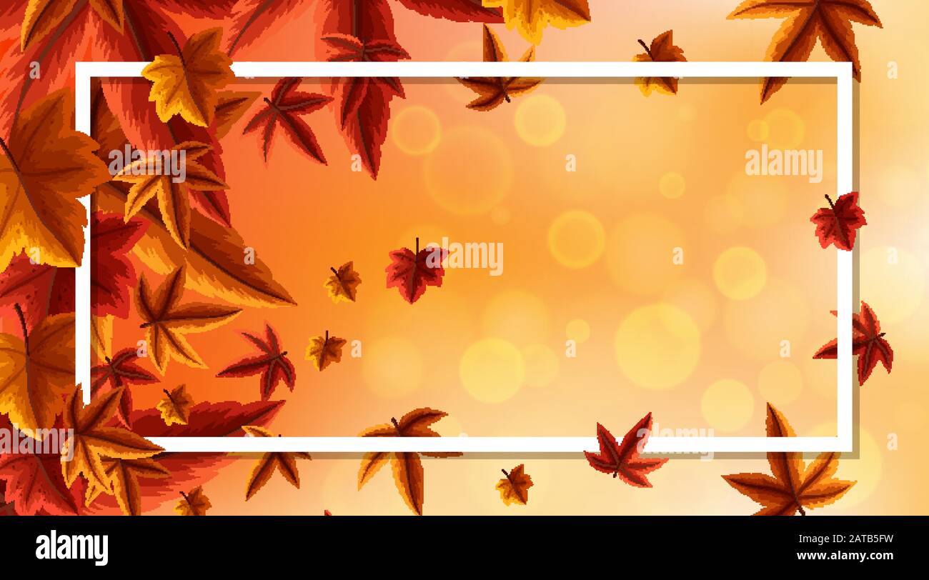 Border template with nature theme in background illustration Stock ...