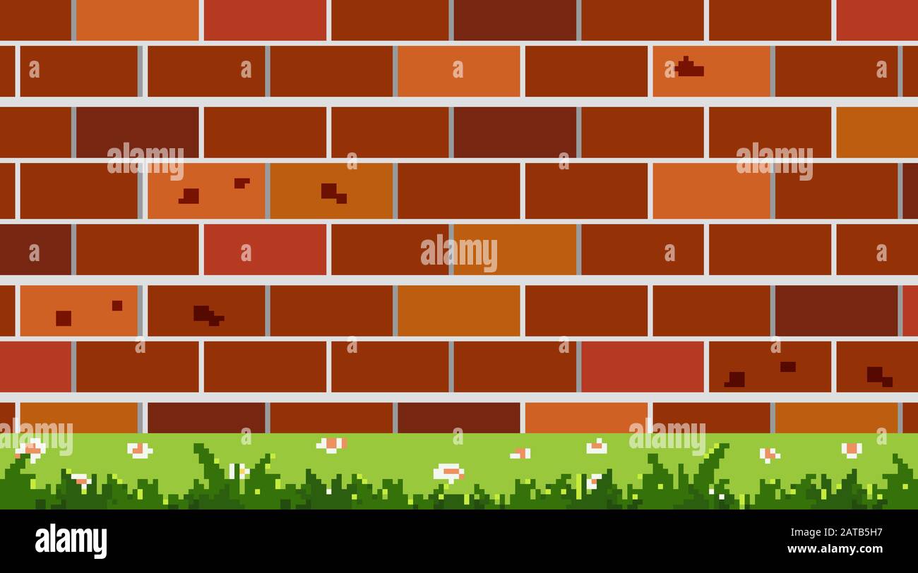 Bricks and grass Stock Vector Images - Alamy