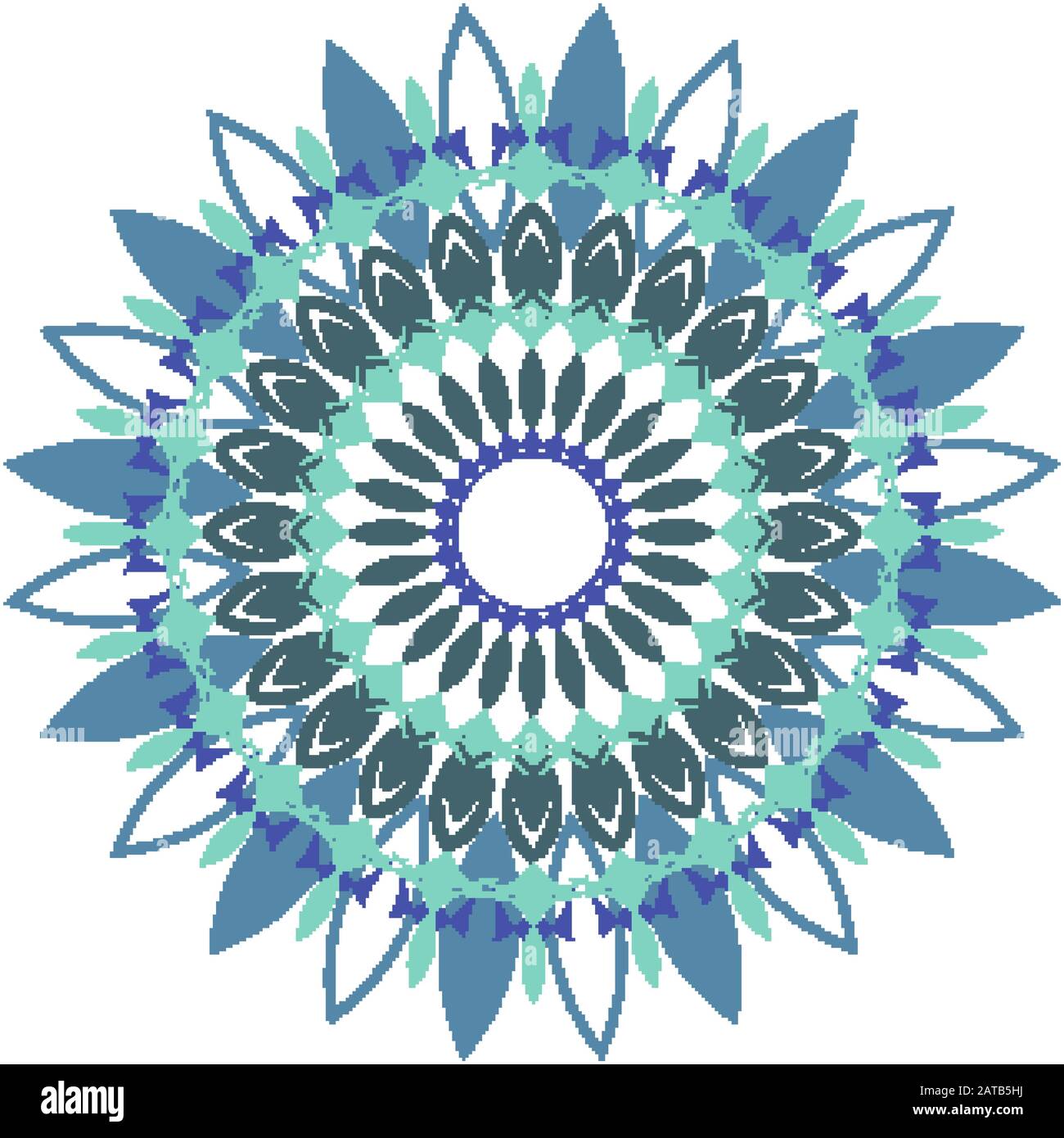 Mandala pattern design in blue color illustration Stock Vector Image ...
