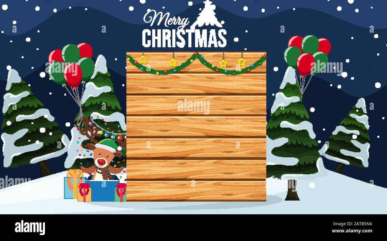 Border template with christmas theme background illustration Stock ...