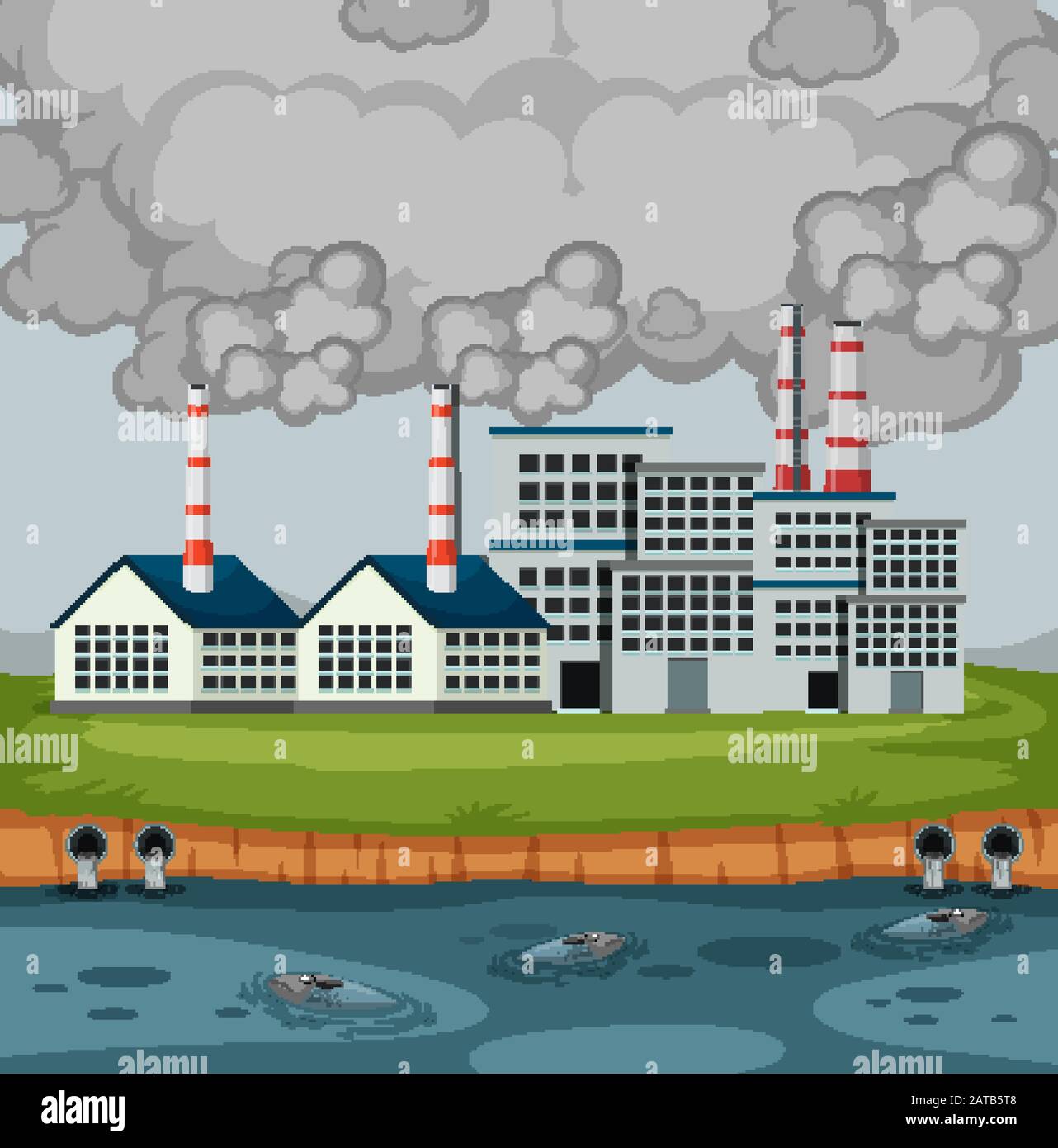 Factory Building Smoke