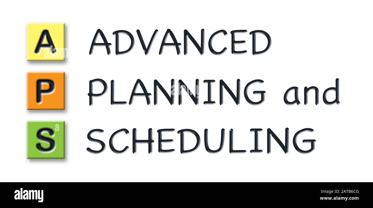 APS 3d initials in colored 3d cubes with 3d meaning Stock Photo - Alamy