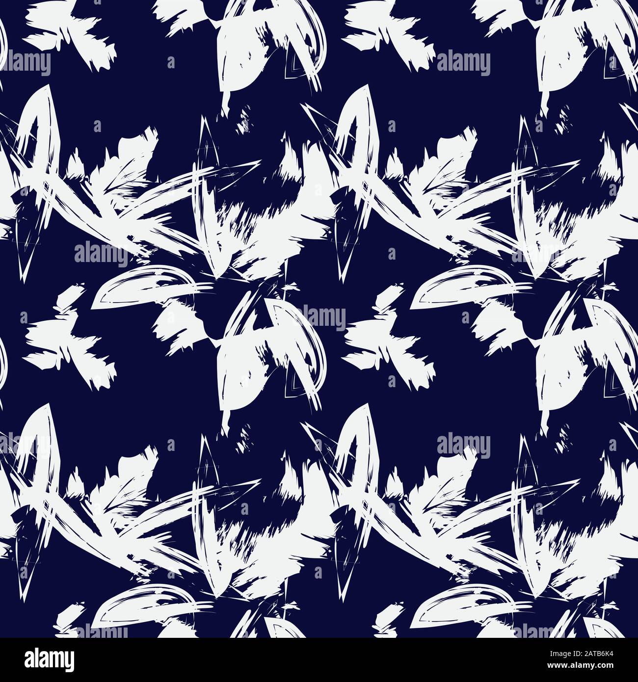 Abstract Brush Strokes Floral Seamless Pattern - This brushstroke ...