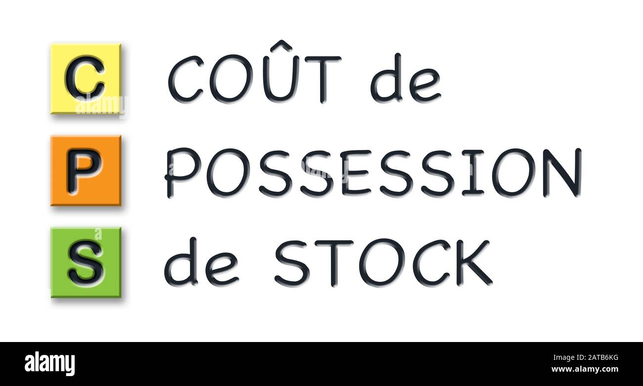 CPS 3d initials in colored 3d cubes with 3d meaning in french language ...
