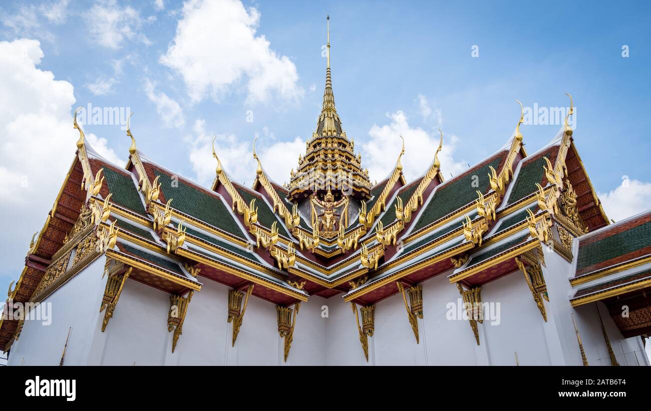 The Phra Thinang Dusit Maha Prasat, a traditional Thai throne hall with ...