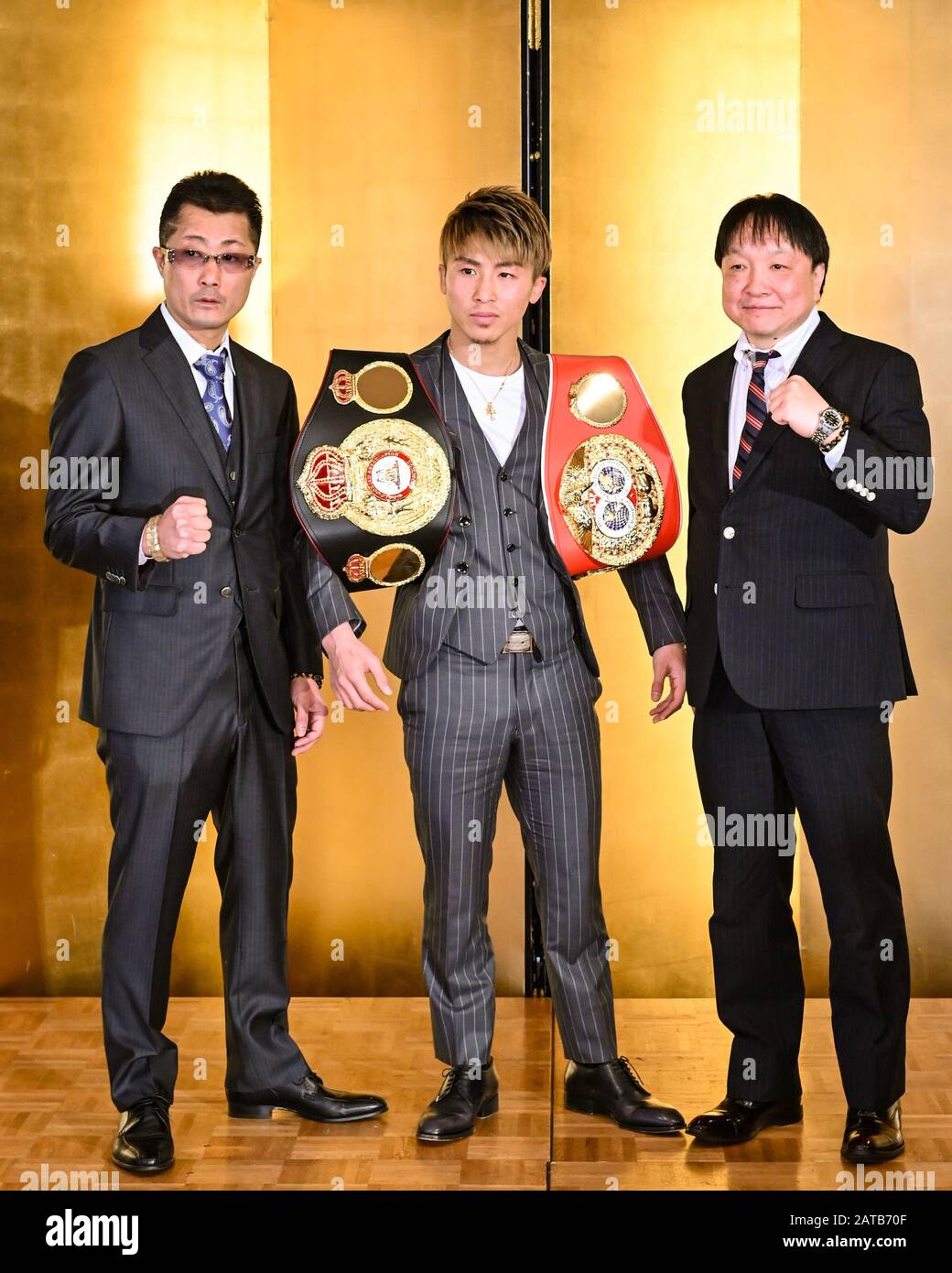 Tokyo, Japan on January 31, 2020. 31st Jan, 2020. (L-R) Shingo Inoue ...