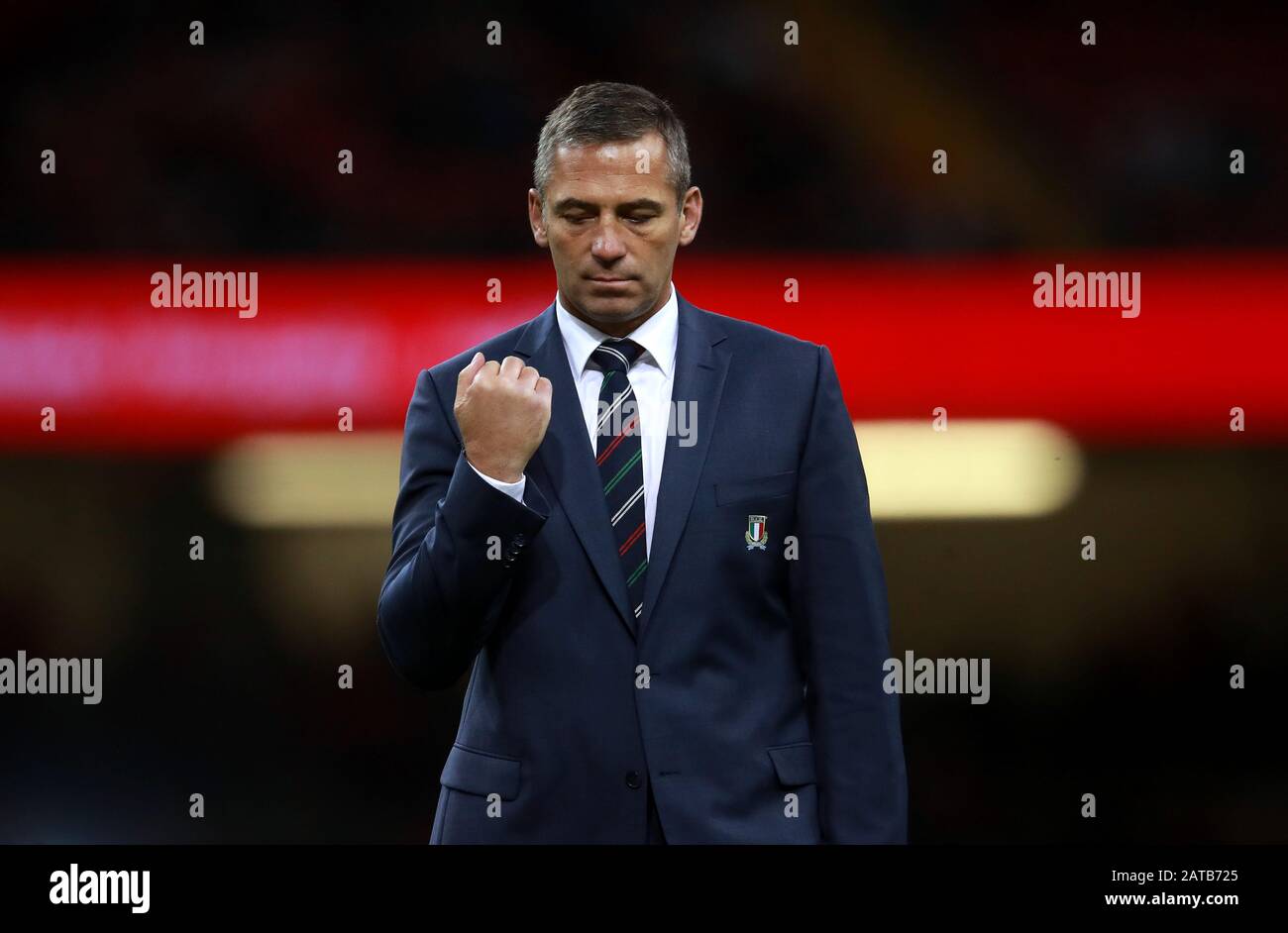 Italy coach Franco Smith during the Guinness Six Nations match at the ...